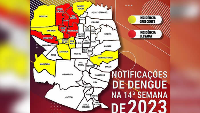 Londrina divulga novo mapa de bairros com maior incidência de dengue; veja - Tem Londrina